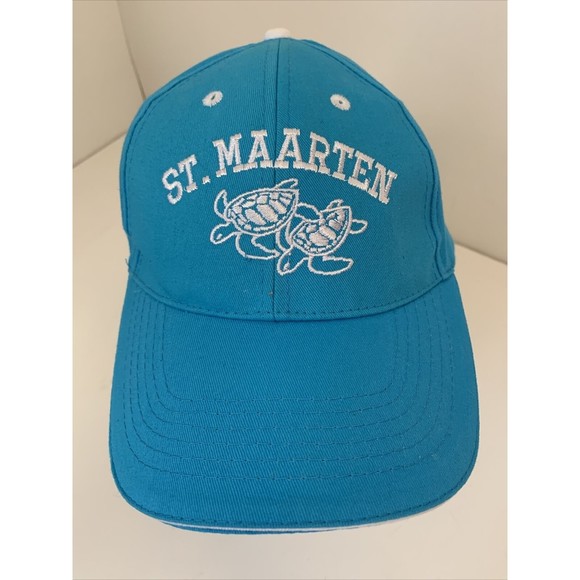St. Maarten | Accessories | St Maarten Hat Turtles Blue Adjustable ...